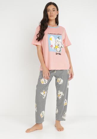 Różowy 2-Częściowy Komplet Piżamowy Agomeda - Born2be