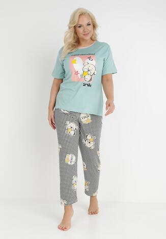 Miętowy 2-Częściowy Komplet Piżamowy Agomeda - Born2be