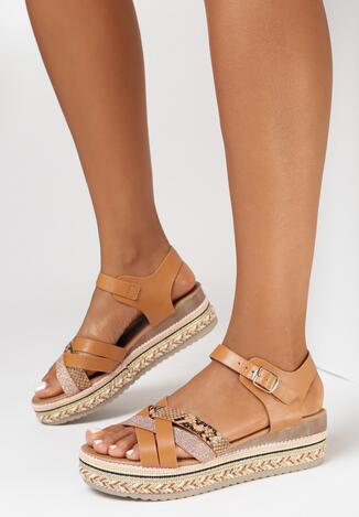 Brązowe Sandały Meepey - Born2be