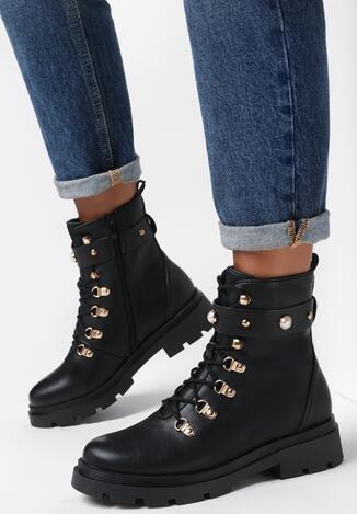 Czarne Botki Rheneia - Born2be