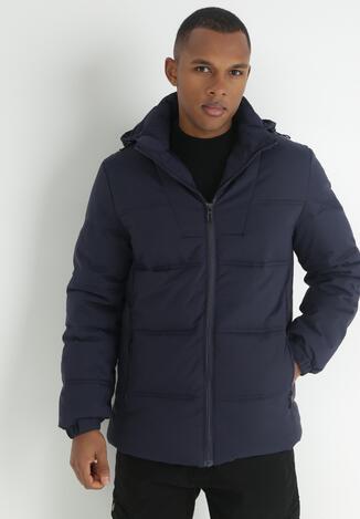 Granatowa Kurtka z Odpinanym Kapturem Holola - Born2be