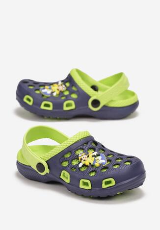 Papuci Bleumarin cu verde - Born2be