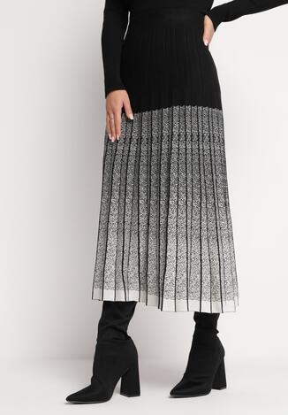 Czarna Rozkloszowana Spódnica Midi Blixie - Born2be