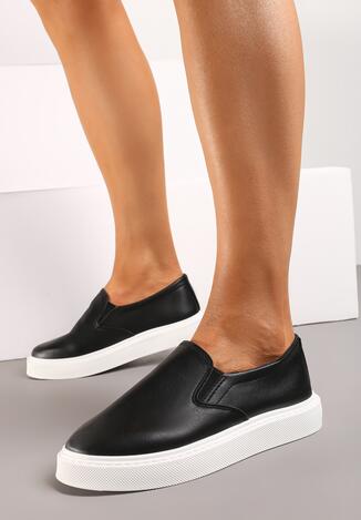 Czarne Wsuwane Tenisówki na Grubej Podeszwie Wistala - Born2be