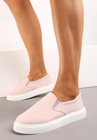 Różowe Wsuwane Tenisówki na Grubej Podeszwie Wistala - Born2be