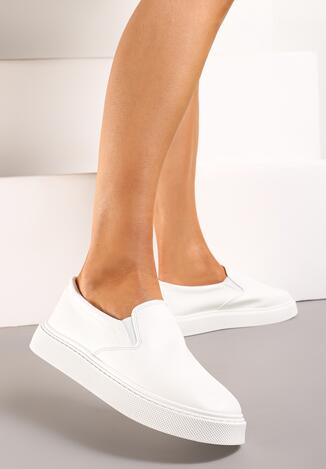 Białe Wsuwane Tenisówki na Grubej Podeszwie Wistala - Born2be