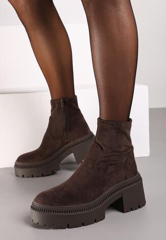 Botine Maro stil Chelsea cu carâmb elastic Heslania - Born2be