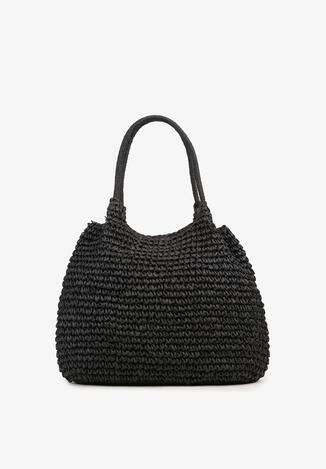 Czarna Pleciona Torebka Plażowa Shopperka Tilaura - Born2be