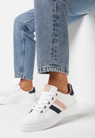 Biało-Różowe Sneakersy Cinname - Born2be