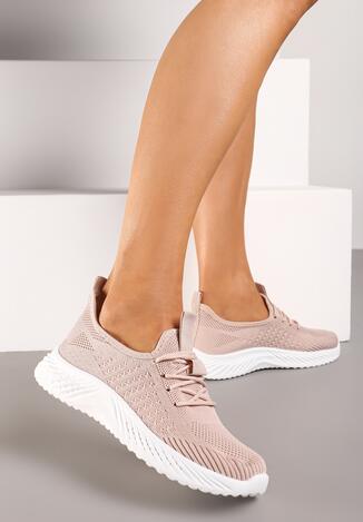 Różowe Sznurowane Buty Sportowe do Kostki Comalia - Born2be