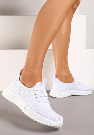 Białe Sznurowane Buty Sportowe do Kostki Comalia - Born2be