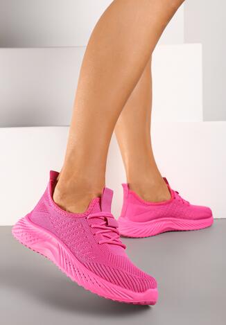 Fuksjowe Sznurowane Buty Sportowe do Kostki Comalia - Born2be