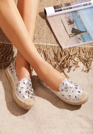 Srebrne Espadryle Exacuate - Born2be