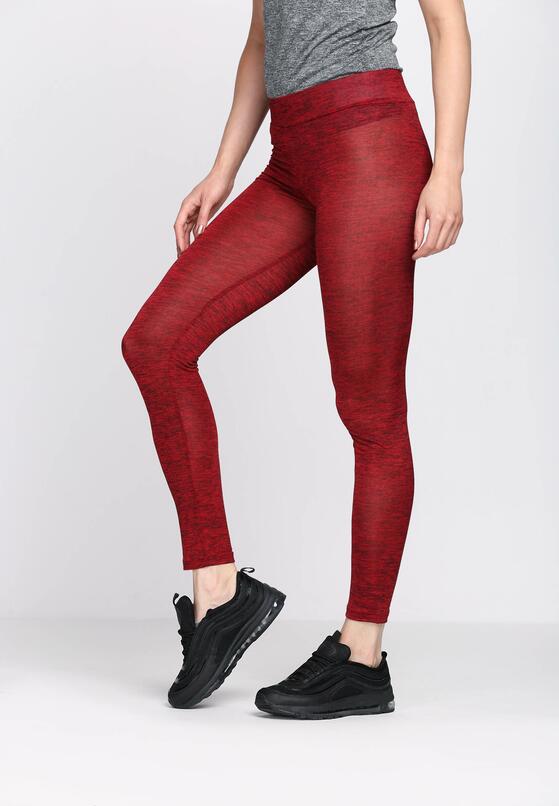 Bordowe Legginsy High Up Born2be