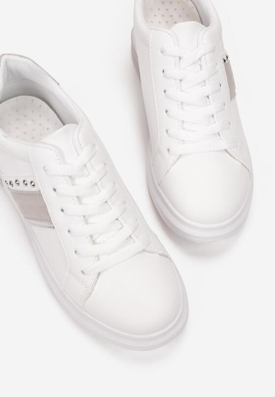 Biało-Srebrne Sneakersy Diarissa - Born2be