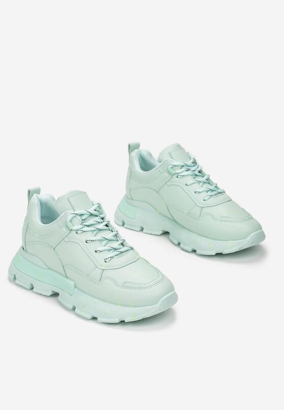 Miętowe Sneakersy Xaverie - Born2be