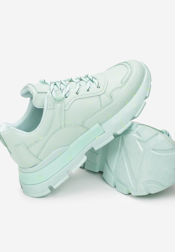 Miętowe Sneakersy Xaverie - Born2be