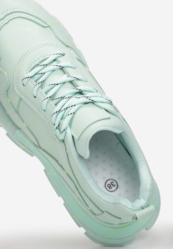 Miętowe Sneakersy Xaverie - Born2be