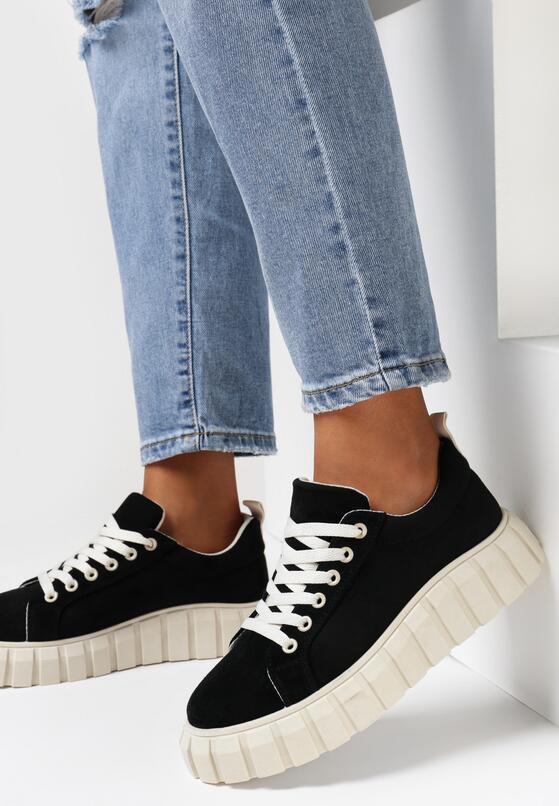 Czarne Sneakersy Cilosa - Born2be