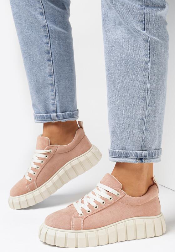 Różowe Sneakersy Cilosa - Born2be