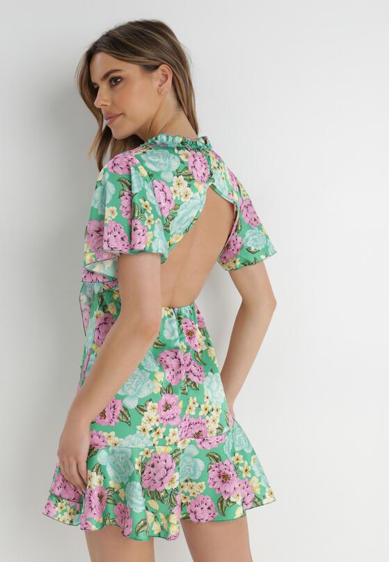 Zielona Sukienka Satynowa Phaelon - Born2be