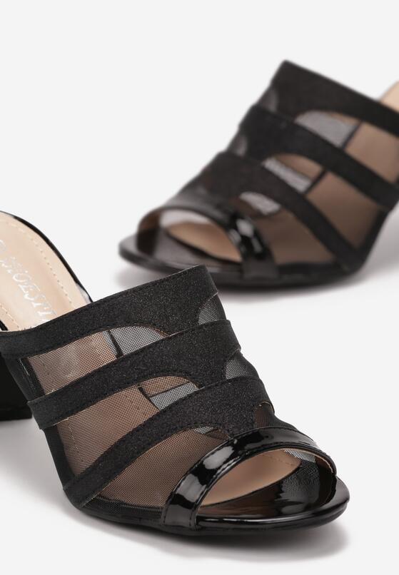 Czarne Klapki Veemy - Born2be