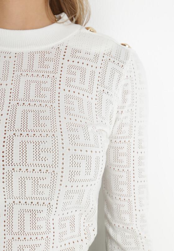 Biały Sweter Dyri - Born2be