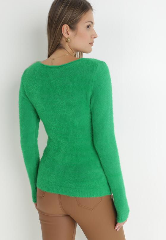 Zielony Sweter z Łańcuszkiem Zilfi - Born2be