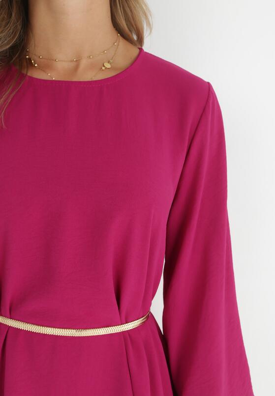 Fuksjowa Sukienka Oversize z Łańcuszkowym Paskiem Kirle - Born2be