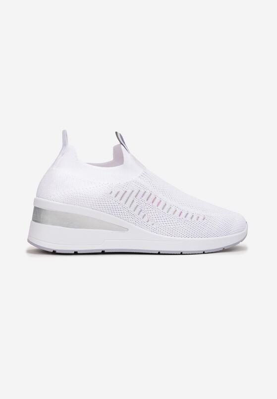Białe Wsuwane Sneakersy na Koturnie Giday - Born2be