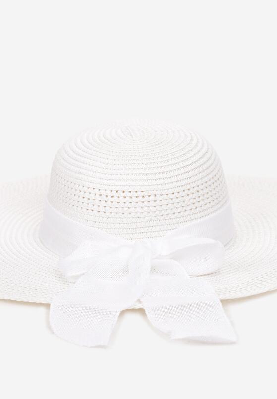 Biały Kapelusz z Szerokim Rondem i Kokardą Jekeli - Born2be