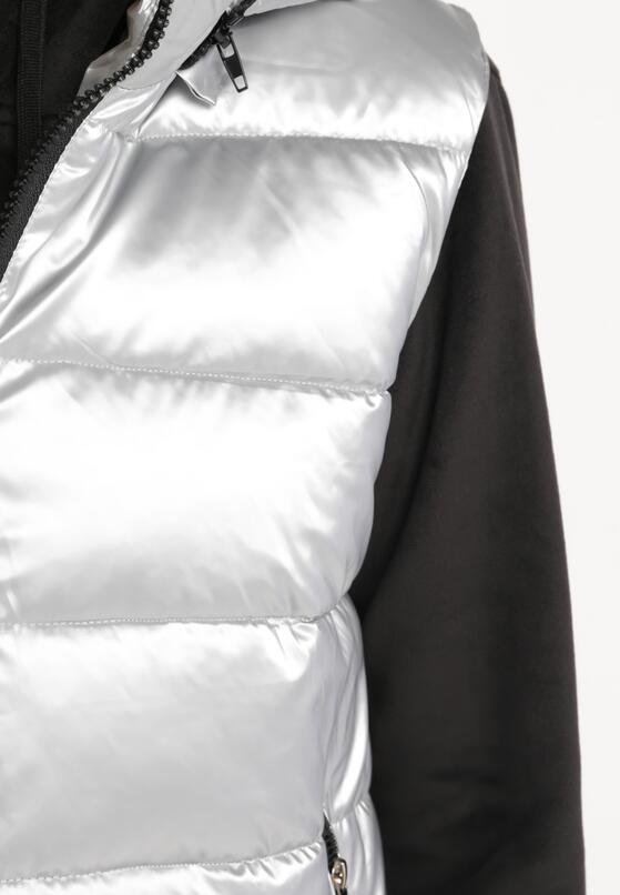 Srebrna Kamizelka Pikowana z Kapturem Clozone - Born2be