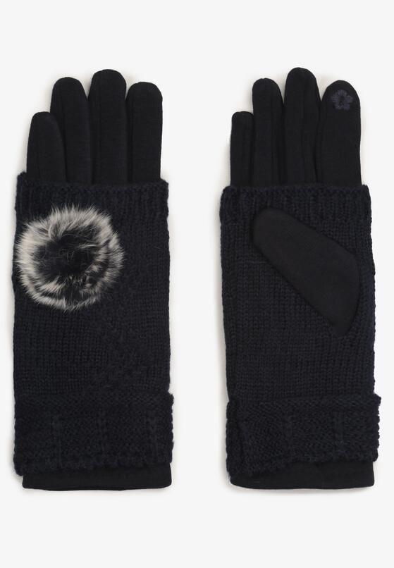 Granatowe Rękawiczki Cecial - Born2be