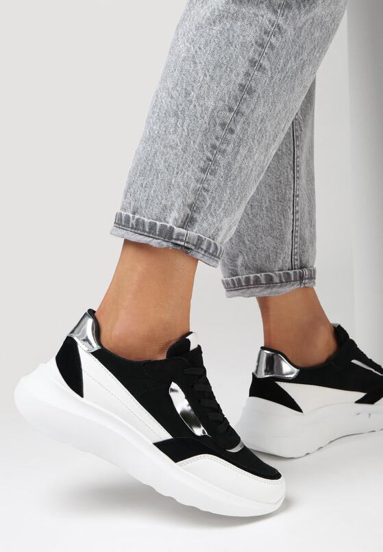 Biało-Czarne Sneakersy Kasobe - Born2be