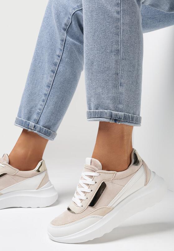 Beżowe Sneakersy Kasobe - Born2be