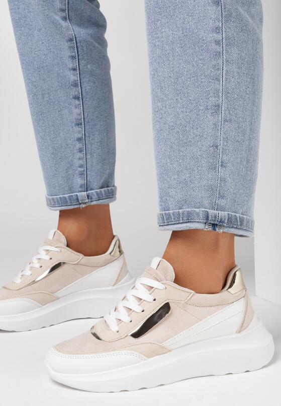 Beżowe Sneakersy Kasobe - Born2be