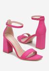 Fuksjowe Sandały na Słupku z Kwadratowym Noskiem Kaesyn - Born2be